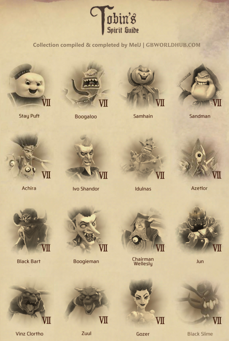 Ghost List (Tobin's Spirit Guide) - Ghostbusters World Hub